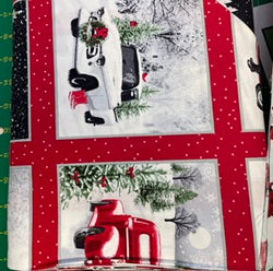 Red Truck Insert Fabric 1/4 yd- shipping included! - Battingsupersale.com